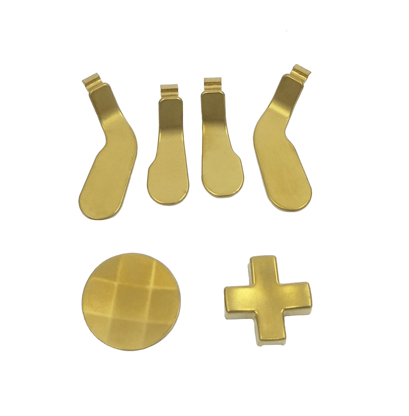Replacement Parts for Xbox One Elite Controller Series 2, Accessory Kits 12 Pieces Metal Thumbsticks Includes 6 Magnetic Swap Joysticks, Metal 4 Paddles & 2 Dpads with T8 Tool - Metal Gold