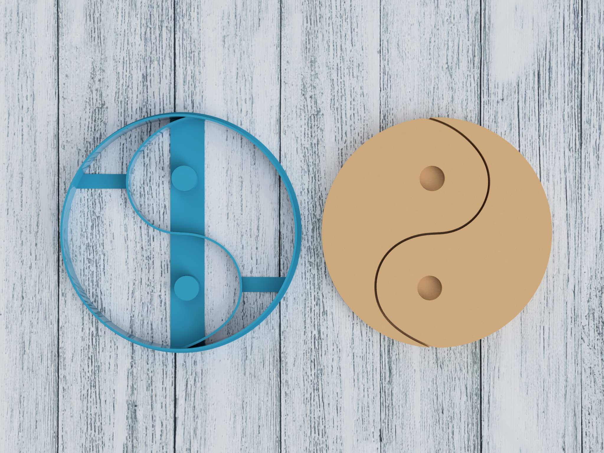 Yin Yang Symbol - Cookie Cutter/Sugar Cookie/Fondant/Clay (1085)