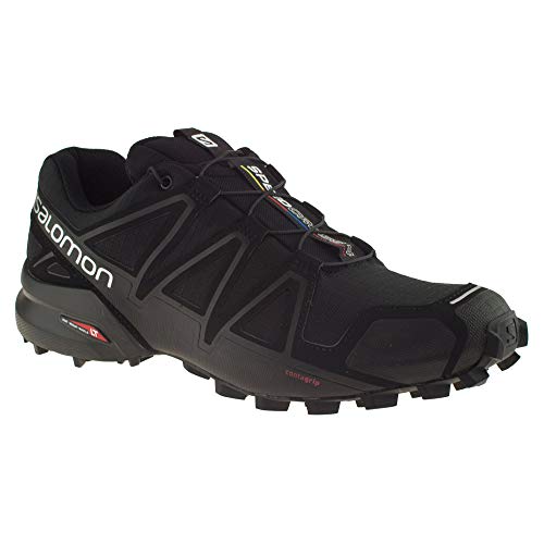 Salomon Men's Speedcross 4 Trail Running Shoes, Black/Black/Black Metallic, 11.5