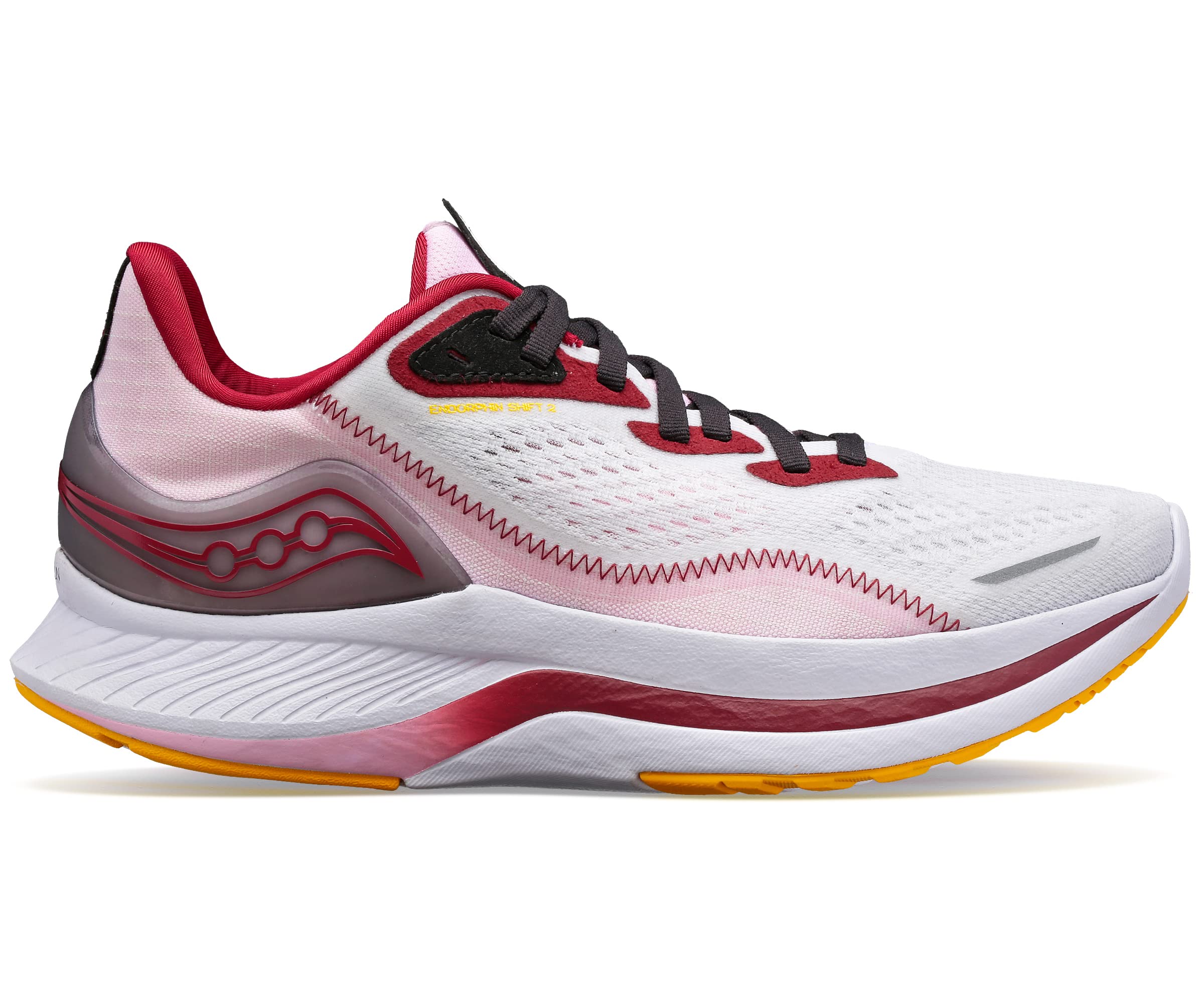 Saucony Women's Endorphin Shift 2 Running Shoe, White/FAIRYT, 8.5