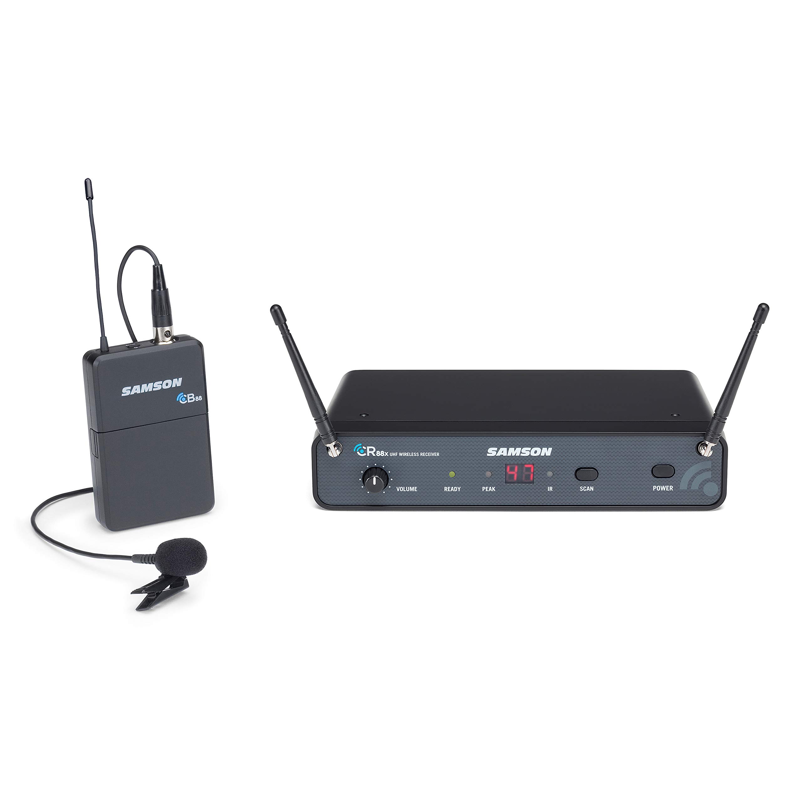 Samson Technologies Concert 88x Presentation Wireless System with LM5 Lavalier Microphone (K Band) (SWC88XBLM5-K), Black