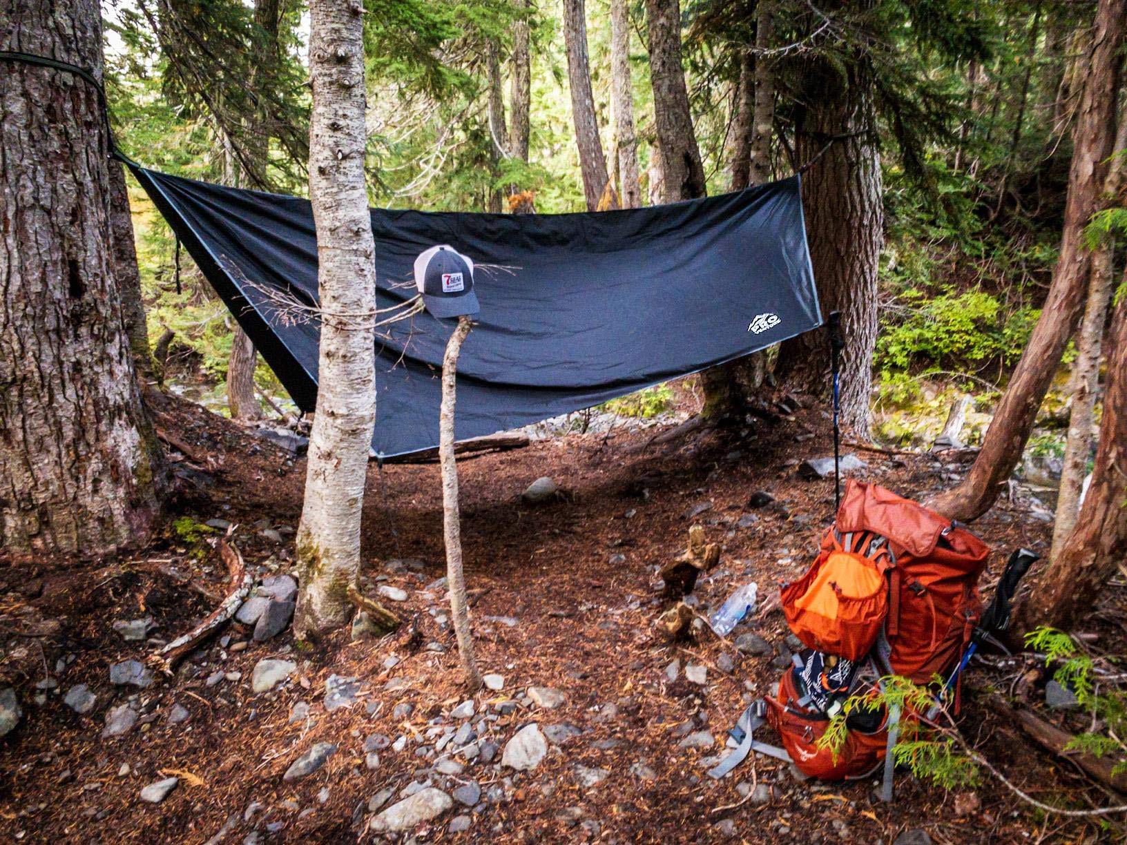 Pro Venture Waterproof Hammock Rain Fly [12ft x 9ft] - Portable Large Camping Tarp - Premium Lightweight Ripstop Nylon Cover - Fast Set Up + Accessories - A Camping Gear Essential! 12x9 ft HEX Shape