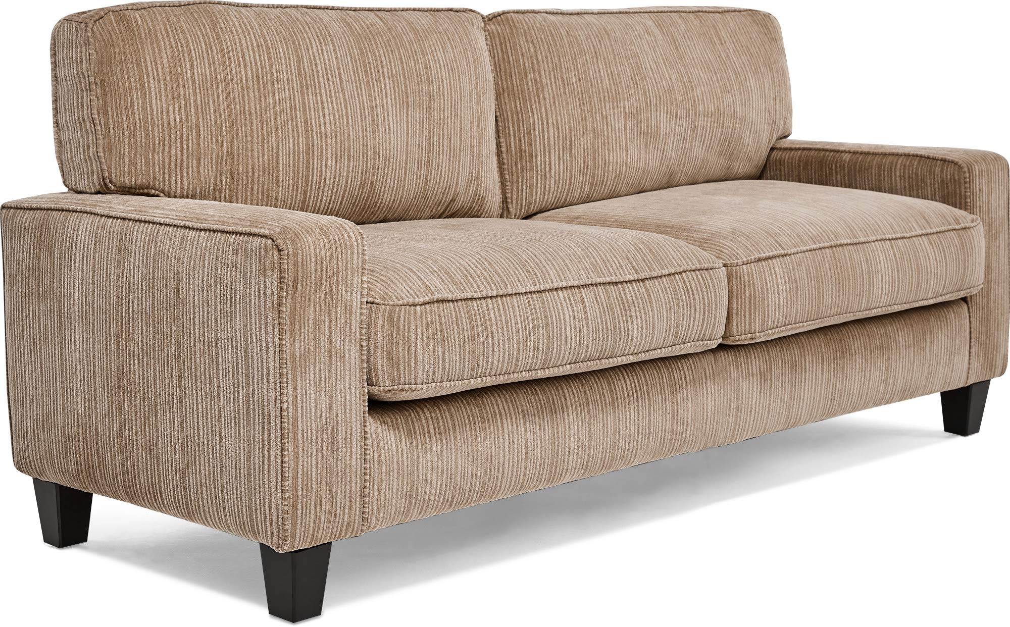 Serta Palisades Upholstered Sofas for Living Room Modern Design Couch, Straight Arms, Soft Fabric Upholstery, Tool-Free Assembly, 73" Sofa, Kingston Beige