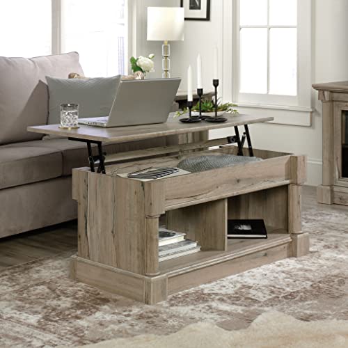 Sauder Palladia Lift-top Coffee Table, L: 43.15" x W: 21.65" x H: 19.61", Split Oak Finish