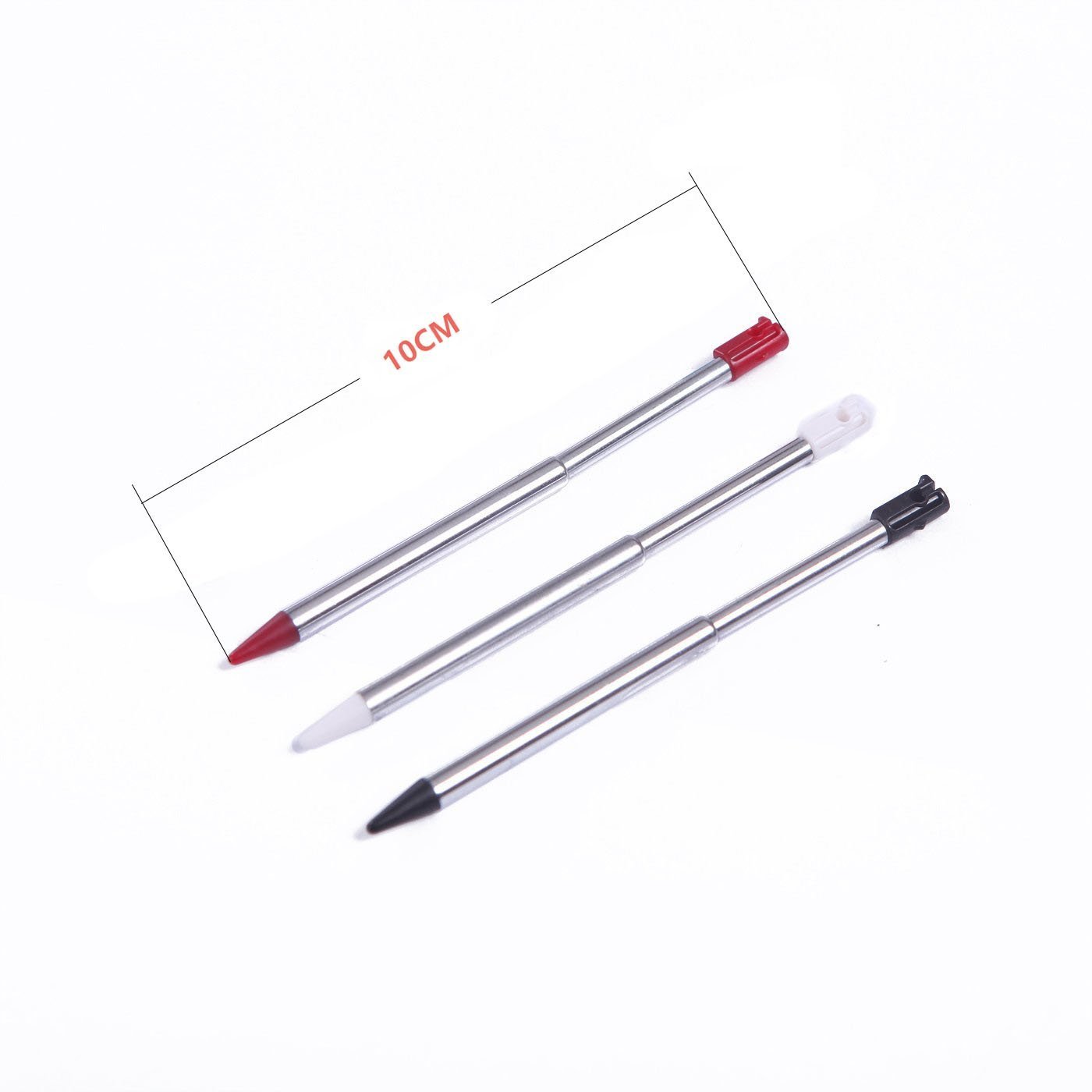 Retractable Replacement Metal Stylus Touch Pen Compatible 3DS/3DS XL/3DS LL Pack of 10