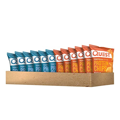 Quest Nutrition Tortilla Style Protein Chips Bundle, Ranch & Nacho Cheese, Baked, High Protein, Low Carb, Gluten Free, 1.1 oz, 24ct