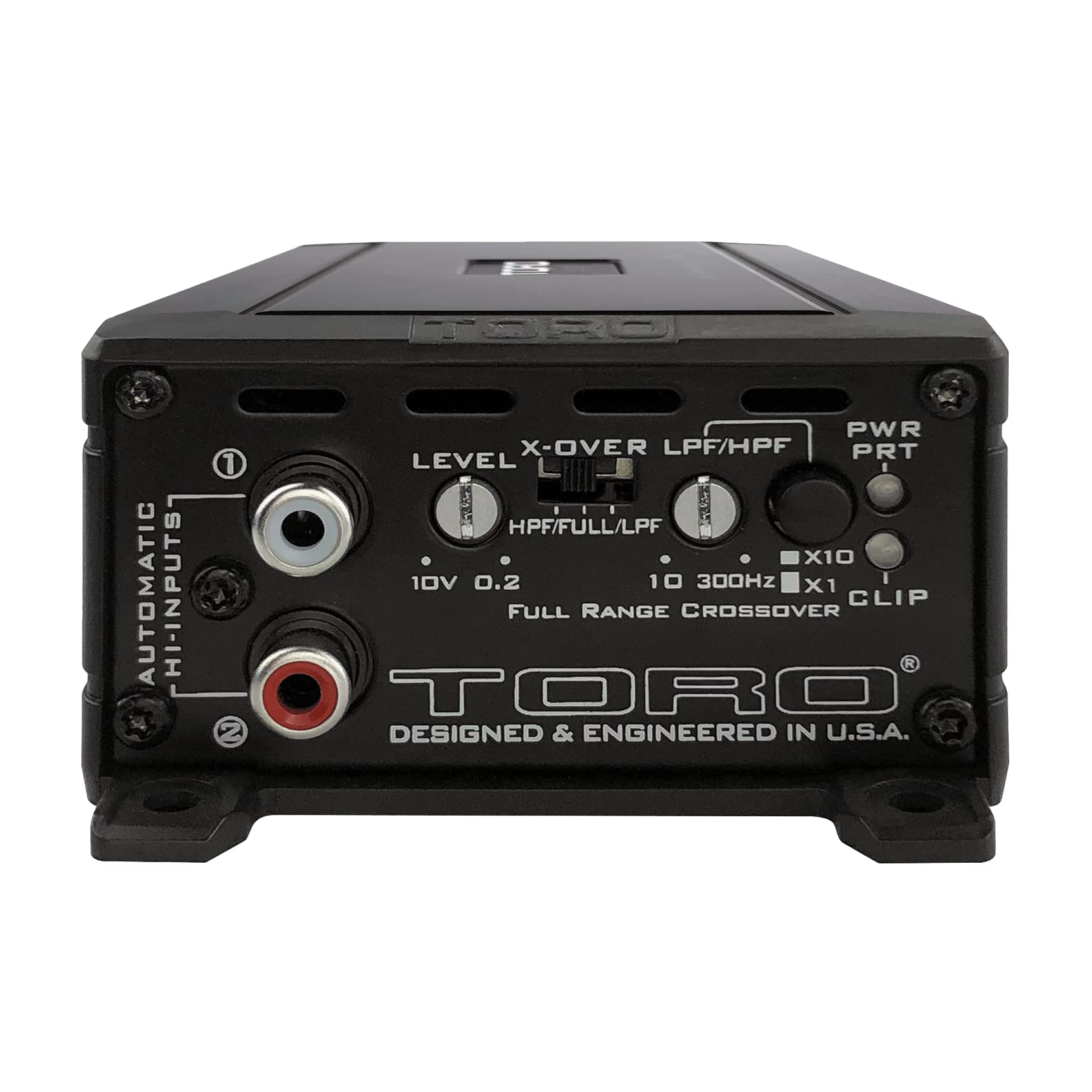 TORO TECH β MRx2, 110w x 2 RMS @ 4 Ohm β 150w x 2 RMS @ 2 Ohm Micro Sized Multi Channel Car Amplifier, Sound Quality Class D Design, Built-in Auto Sensing Turn-On, Full Range or Subwoofer Speaker