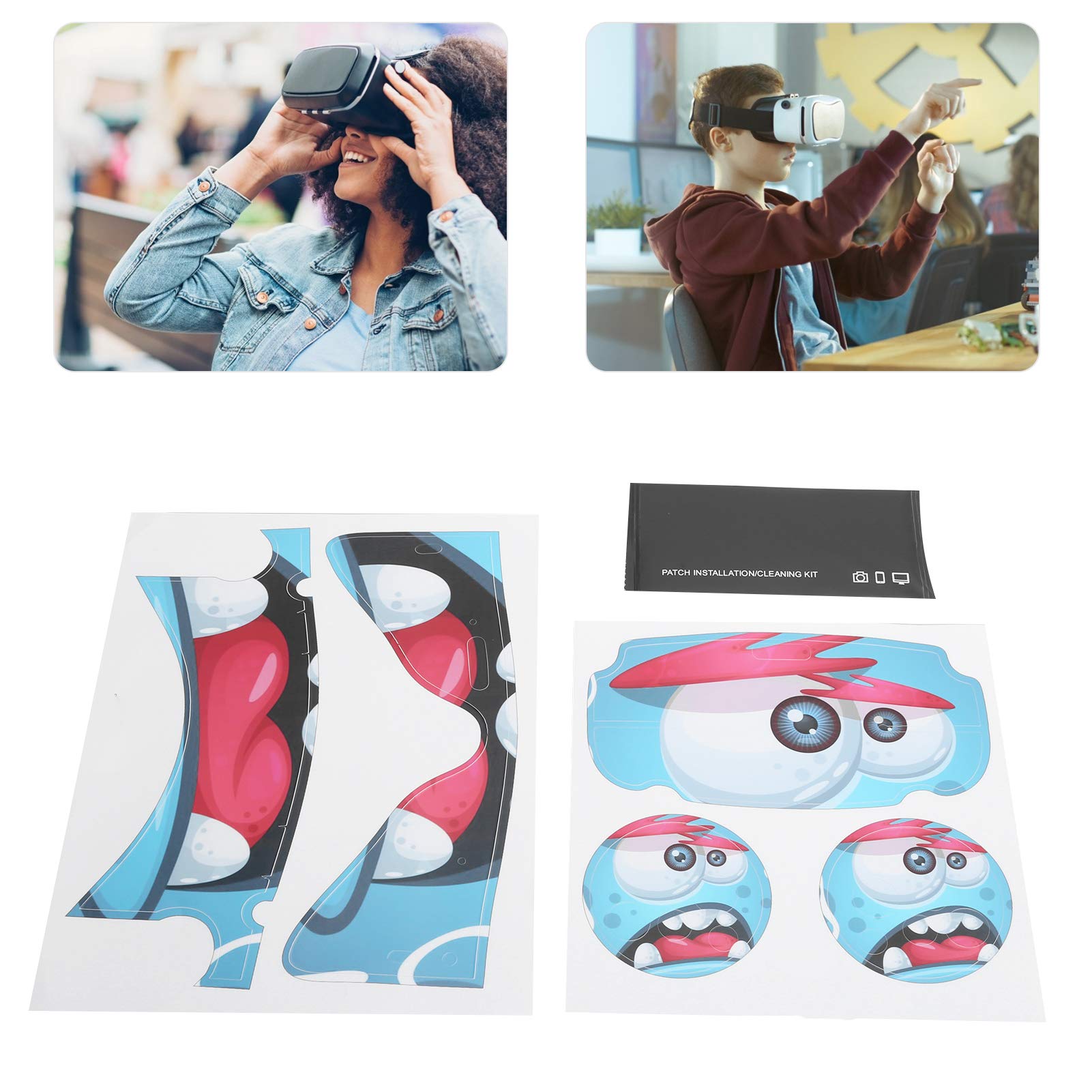 VR Headset PVC Stickers, VR Controller Headset Stickers for Quest 2 Vr Game Controller for Quest 2 Vr Game Headset