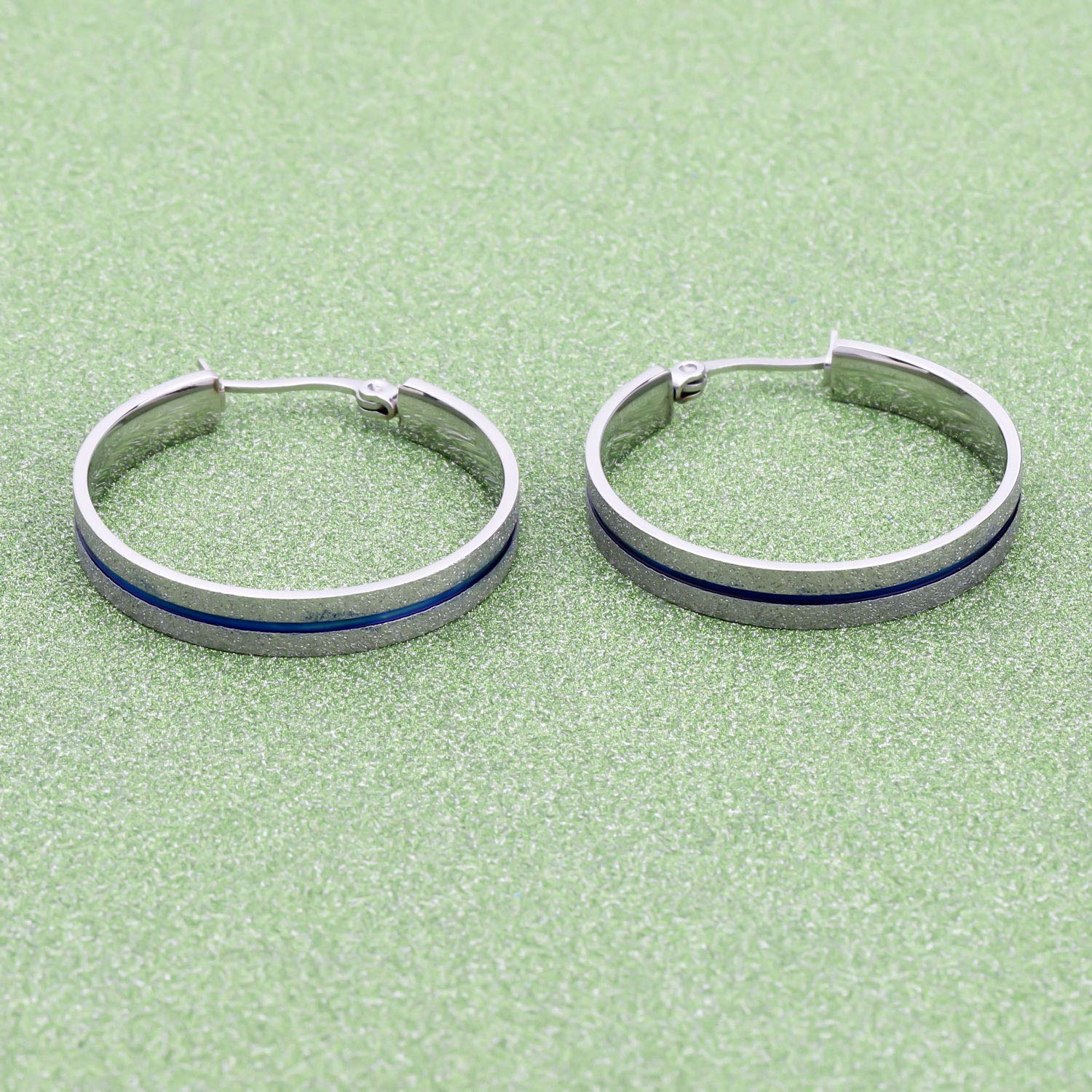 Thin Blue Line Earrings Thin Red Line Earrings (Earrings-Blueline)