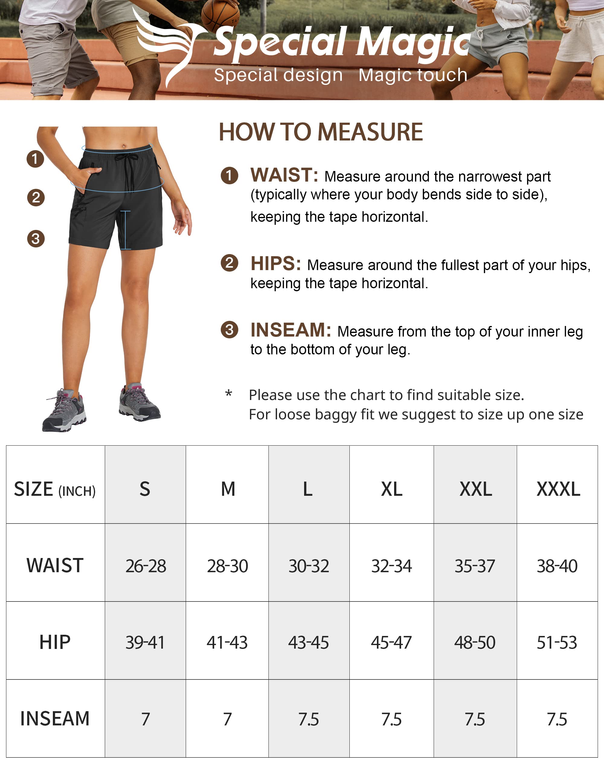 Workout Shorts for Women Hiking Running Casual Summer Cargo Lightweight Athletic Quick Dry Travel Drawstring Exercise Gym with Pockets Black