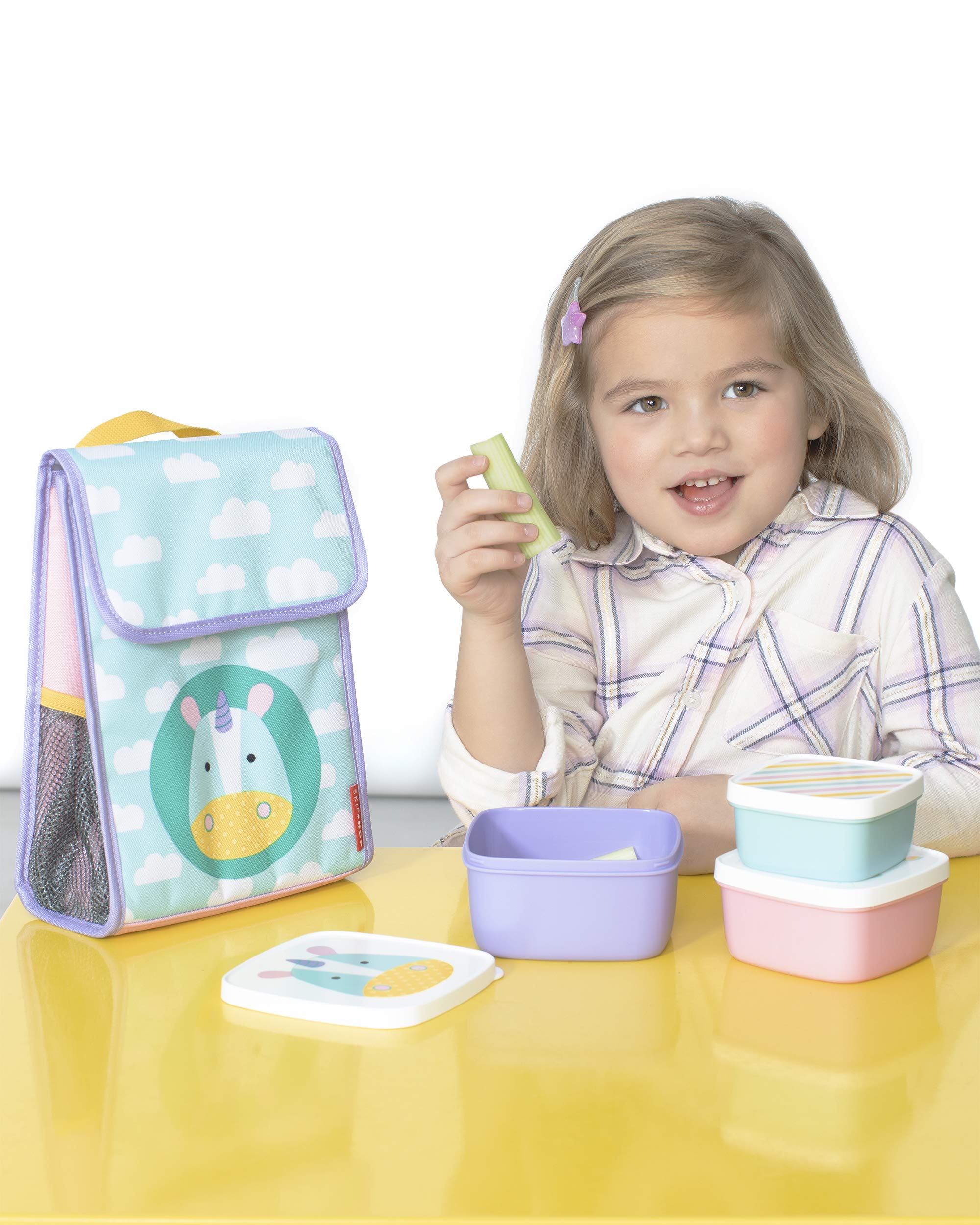 Skip Hop Toddler Snack Container Set, Zoo Snack Box Set, Unicorn, 3 Pack