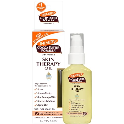 Palmer's Cocoa Butter Formula Skin Therapy Moisturizing Body Oil with Vitamin E & Pure Argan Oil, Deep Body Moisturizer for Dry, Damaged Skin, Scars or Stretch Marks, 2 Ounces