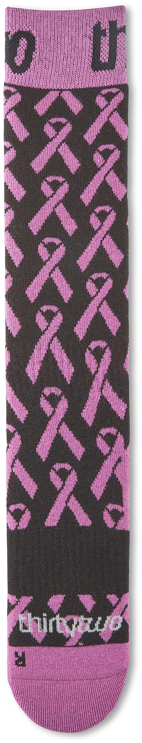 ThirtyTwo Womens B4BC Merino Snow Sport Sock - Black/Pink | Small/Medium