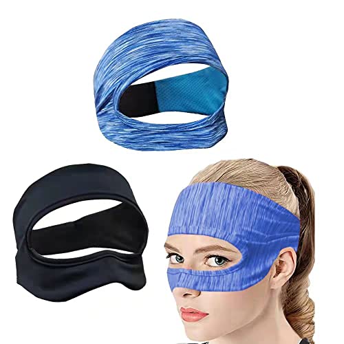 VR Headsets Eye Mask Cover Sweat Band Breathable VR Accessory, Designed Adjustable Sizes for Use VR Work - Sweat-Proof, Non-Slip, Washable(2 Pcs)