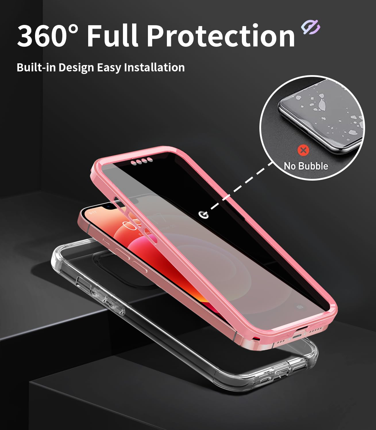 Privacy Case for iPhone 13 Pro Max,[100% Screen Sensitivity][with Anti Peep Screen Protector][Full Body Protection] Compatible with MagSafe Double Sided Magnetic Case for iPhone 13 Pro Max