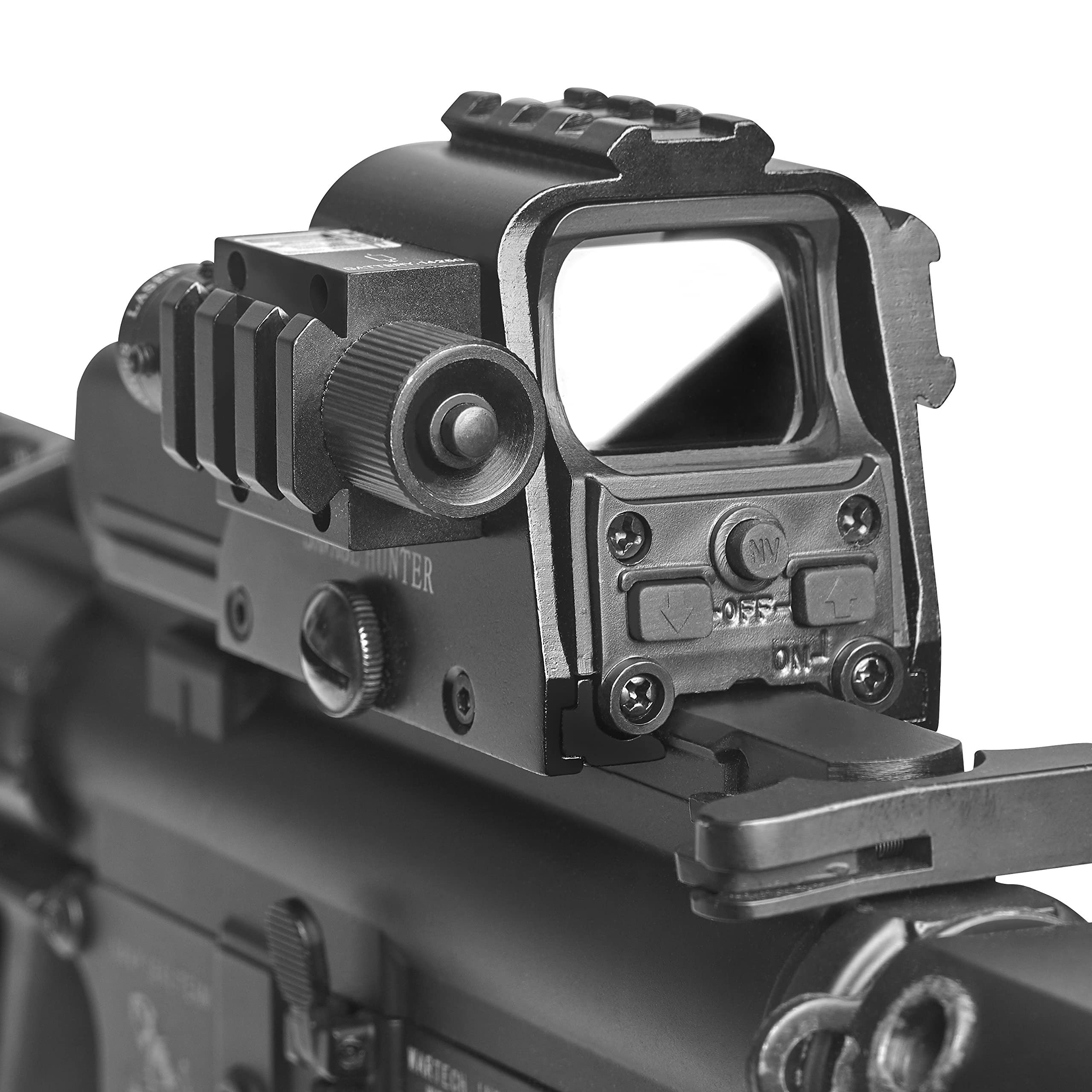SavageHunter Tactical 552G Holographic Red Green Dot Sight Rifle Scope with Laser Sight 20mm Rail Mounts