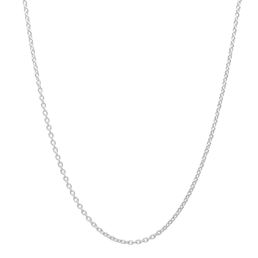 PORI JEWELERS Genuine Platinum 950 Solid Diamond Cut Anchor Chain Necklace -1.5mm Thick - Available in 16"-24" (18)