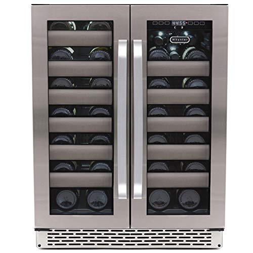 Whynter BWR-401DS 40 Bottle Stainless Steel Dual Zone Built Wine Refrigerators-Elite Series with Seamless Doors
