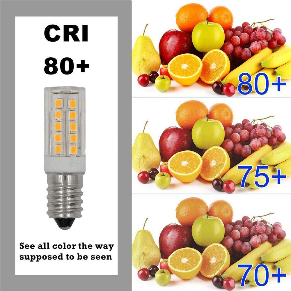 Reelco Mini E12 LED Light Bulbs 5Watt C7 Bulbs Warm White 3000K 120V Candelabra Bulb 40Watt Incandescent Bulbs Equivalent(2-Pack
