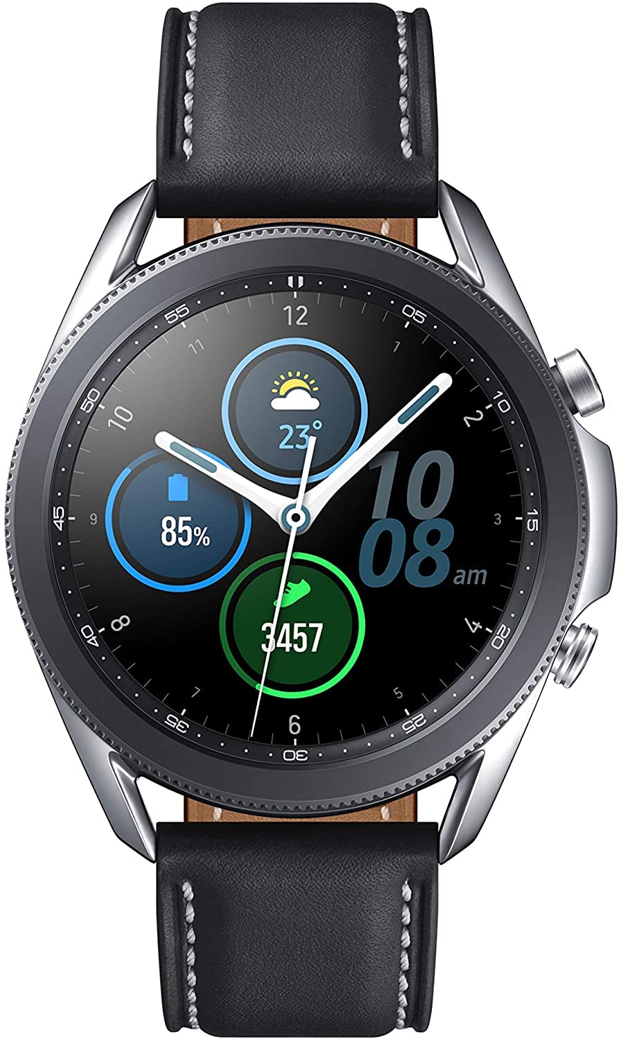 SAMSUNG Galaxy Watch 3 (41mm, GPS, Bluetooth) Smart Watch with Advanced Health Monitoring, Fitness Tracking, and Long Lasting Battery - Mystic Silver (US Version)