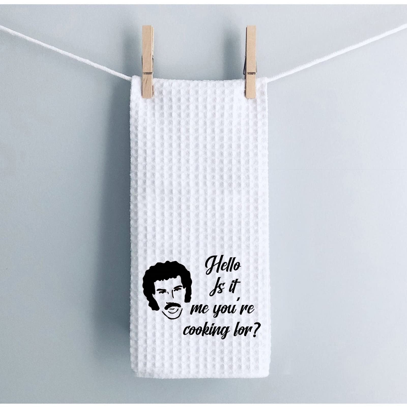 WCGXKO Hello is It Me You're Cooking for Printed Funny Kitchen Towel Dish Towel (You're Cooking for Towel)