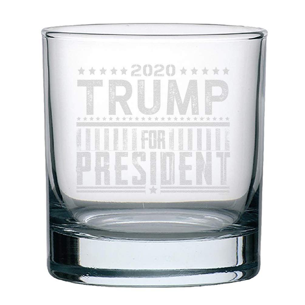 Veracco Trump For President Whiskey Glass (Clear, Glass)