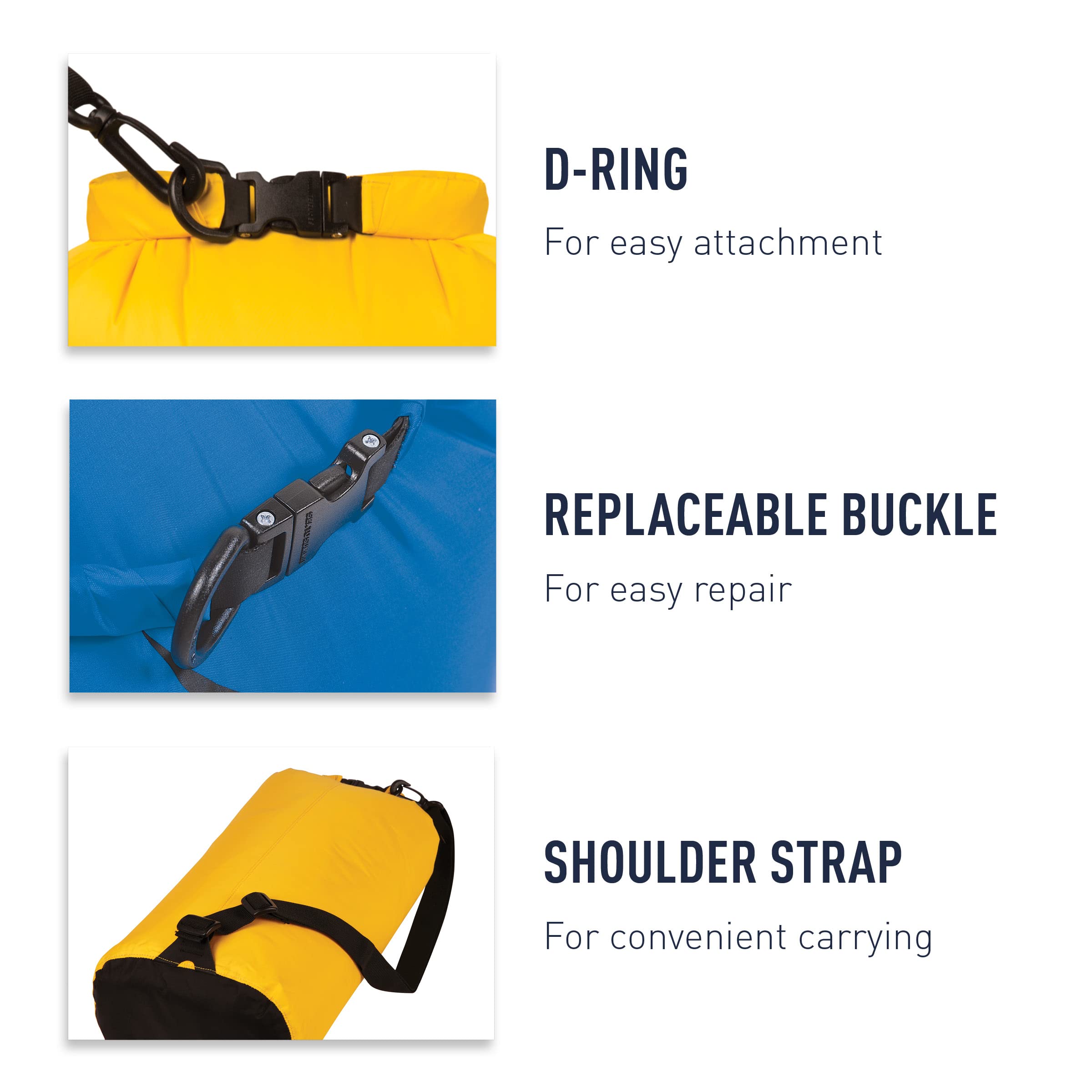 Sea to Summit Sling Lightweight Dry Bag with Shoulder Strap, 10 Liter, Blue