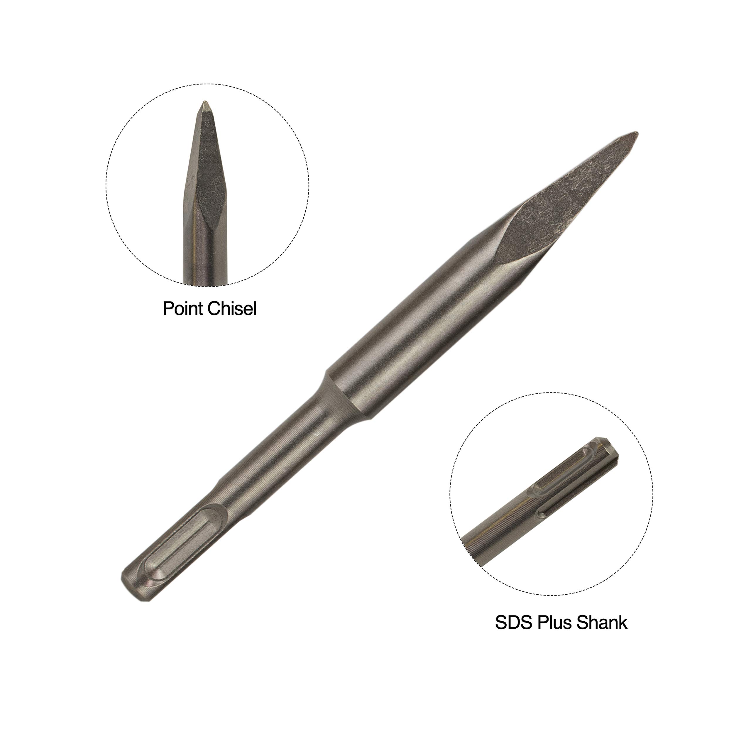 Sabre Tools 6-Piece SDS Plus Drill Bit Set, Carbide Tipped Masonry Bits for Brick, Stone, Concrete