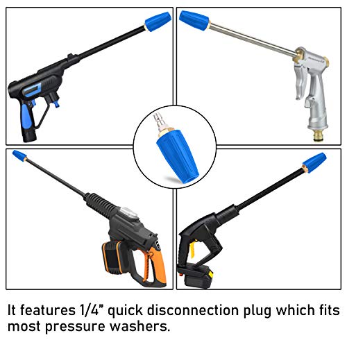 TOTALBLAST Pressure Washer Rotating Turbo Nozzle 4,000 PSI, 4.0 Orifice, 3.0 GPM with 1/4" Quick Connect Plug