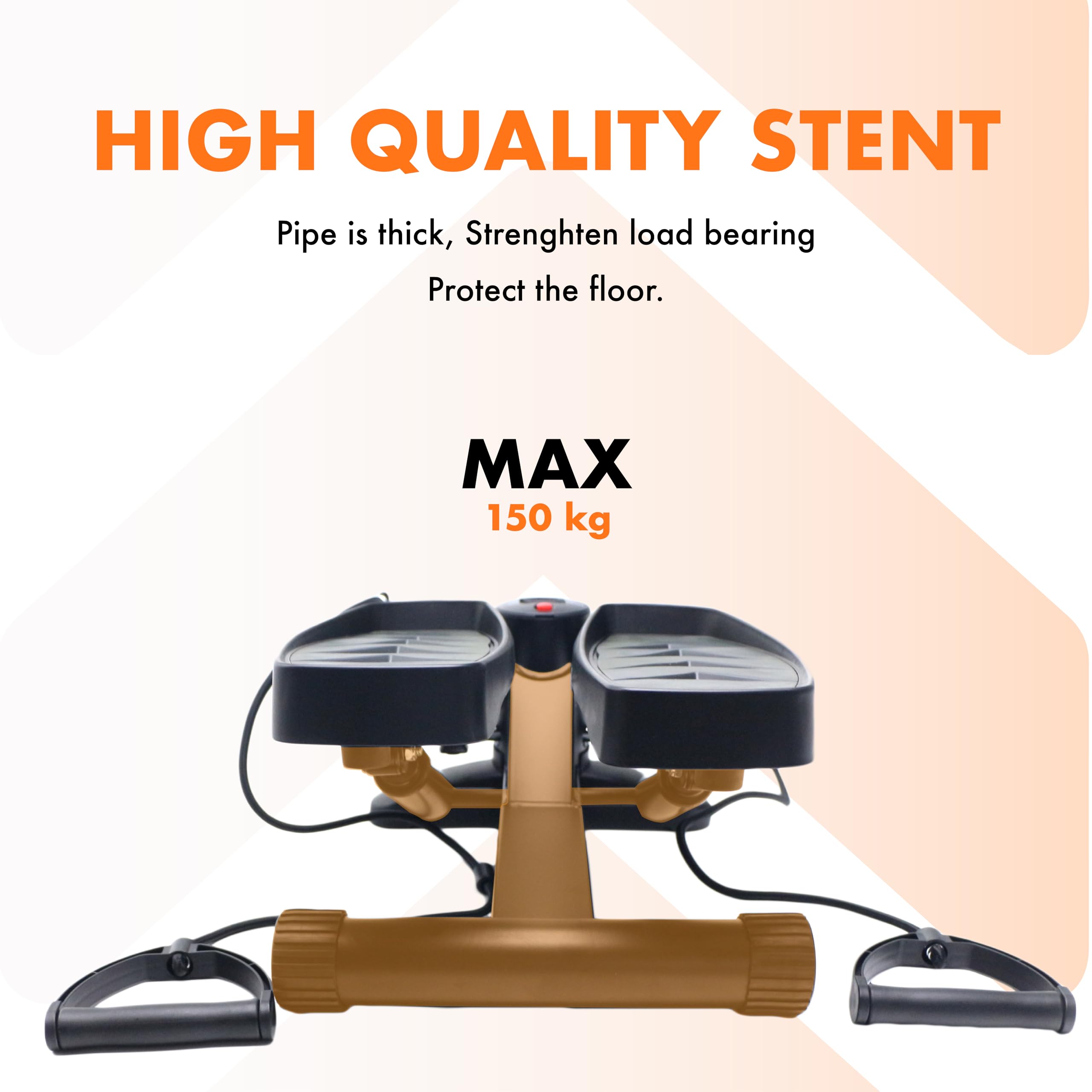 SEVENIST Steppers for Exercise - Mini Stepper with Resistance Bands & LCD Monitor, Stair Stepper Exercise Equipment with 330 LBS Weight Capacity, Whole Body Exercise Stepper for Home Workouts