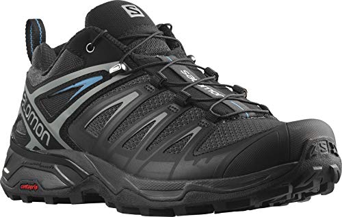 Salomon X Ultra 3 Hiking Shoes for Men, Phantom/Black/Hawaiian Surf, 12