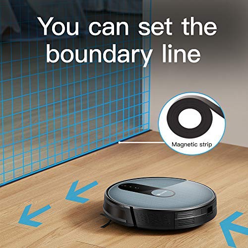 Proscenic 820S Robot Vacuum Cleaner, WiFi Connectivity, Alexa & Google Control, Smart Mapping, Auto Boost, 1800Pa Max Suction, 600ML Large Dustbox, Self-Charging, for Pet Hairs, Hard Floors and Carpet
