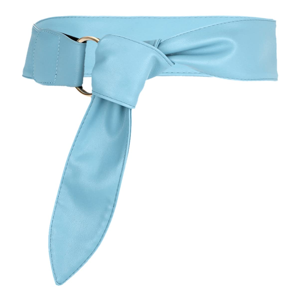 Samtree Dress Belt for Women,Solid Color Double D Ring Cinch Waistband(Blue)