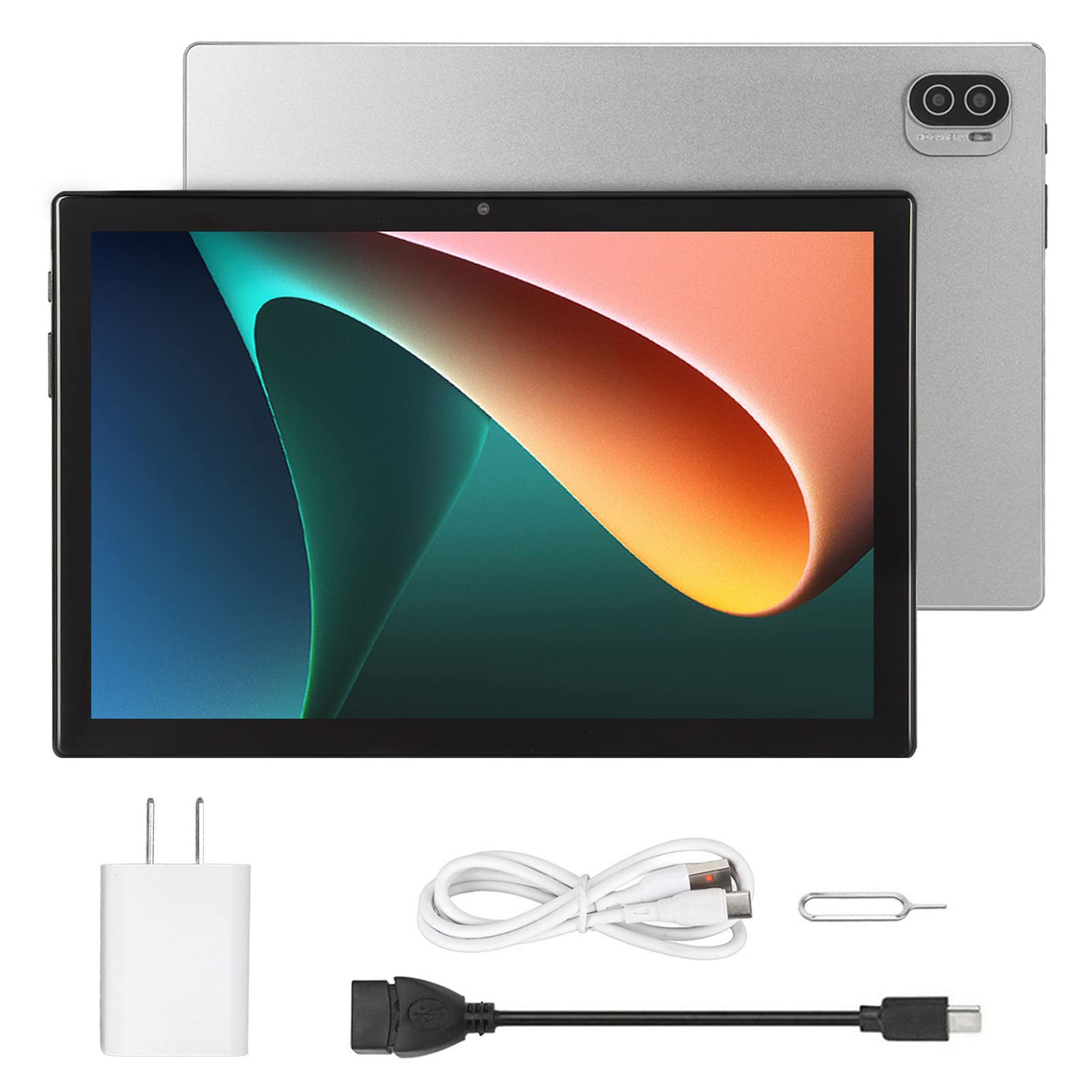 SHYEKYO HD Tablet, US Plug 100β240V Octa Core Office Tablet Dual Camera 8GB RAM 256GB ROM 5G WiFi for Business (Grey)