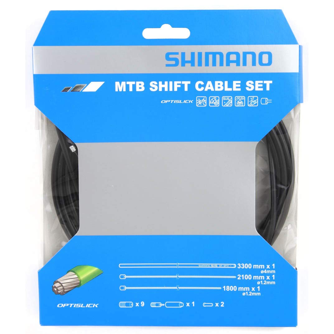 Shimano XT M8000 MTB Gear Cable Set, OPTISLICK Coated Inners, Black Y60198090