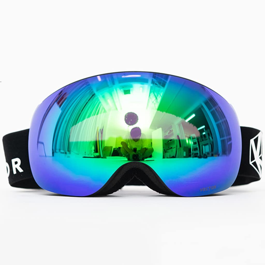 UXZDX CUJUX High Light Transmittance Interchangeable Lens Cloudy Day Ski Goggles Snow Glasses Men Women Anti-Fog Coating Skiing (Color : B, Size : One Size)