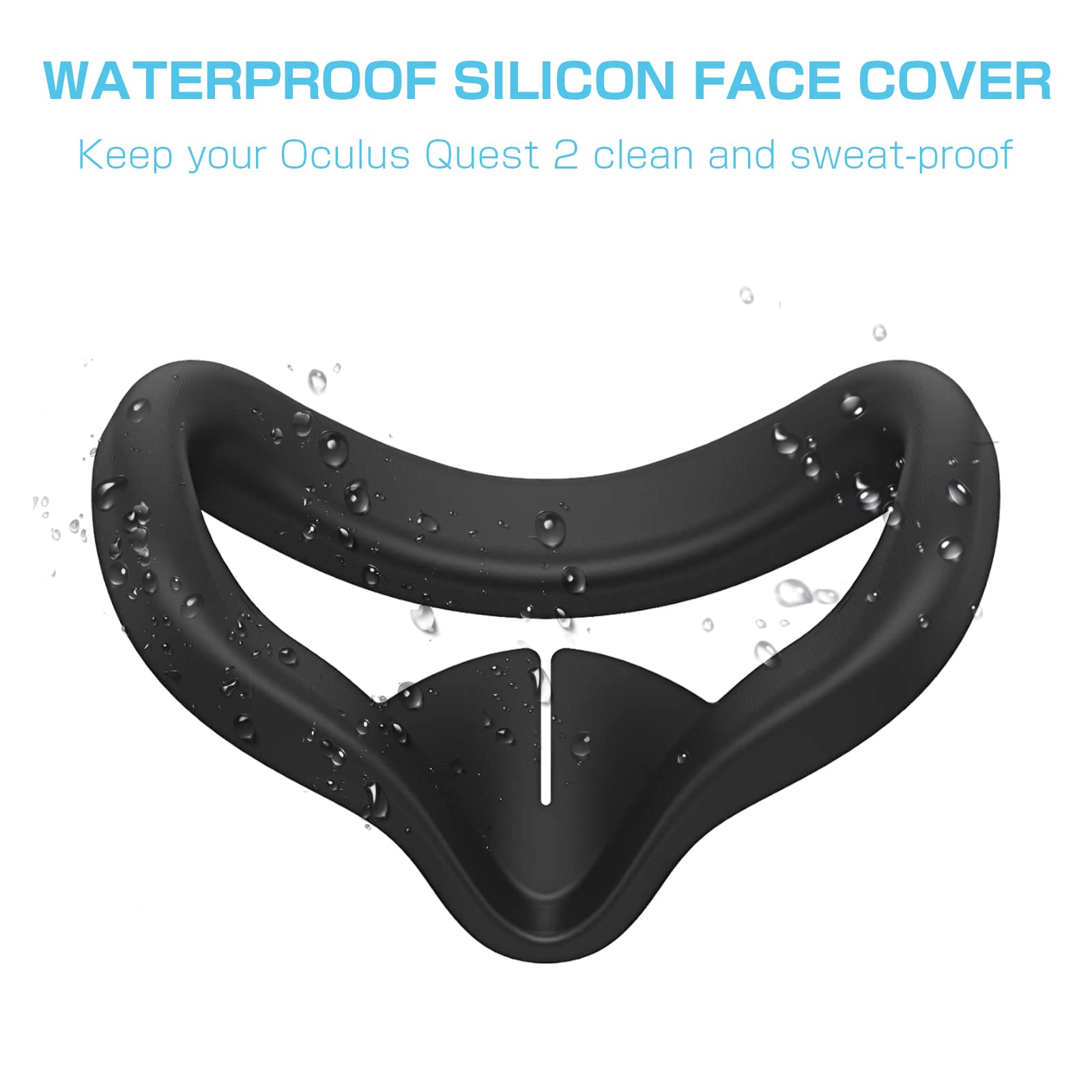 VeeR Silicone Accessories for Quest 2, Silicone Face Cover, Lens Protector, Controller Grips Cover, Front Face Protector Cover, Key Caps - 9 Pieces Suits [Pro Version]