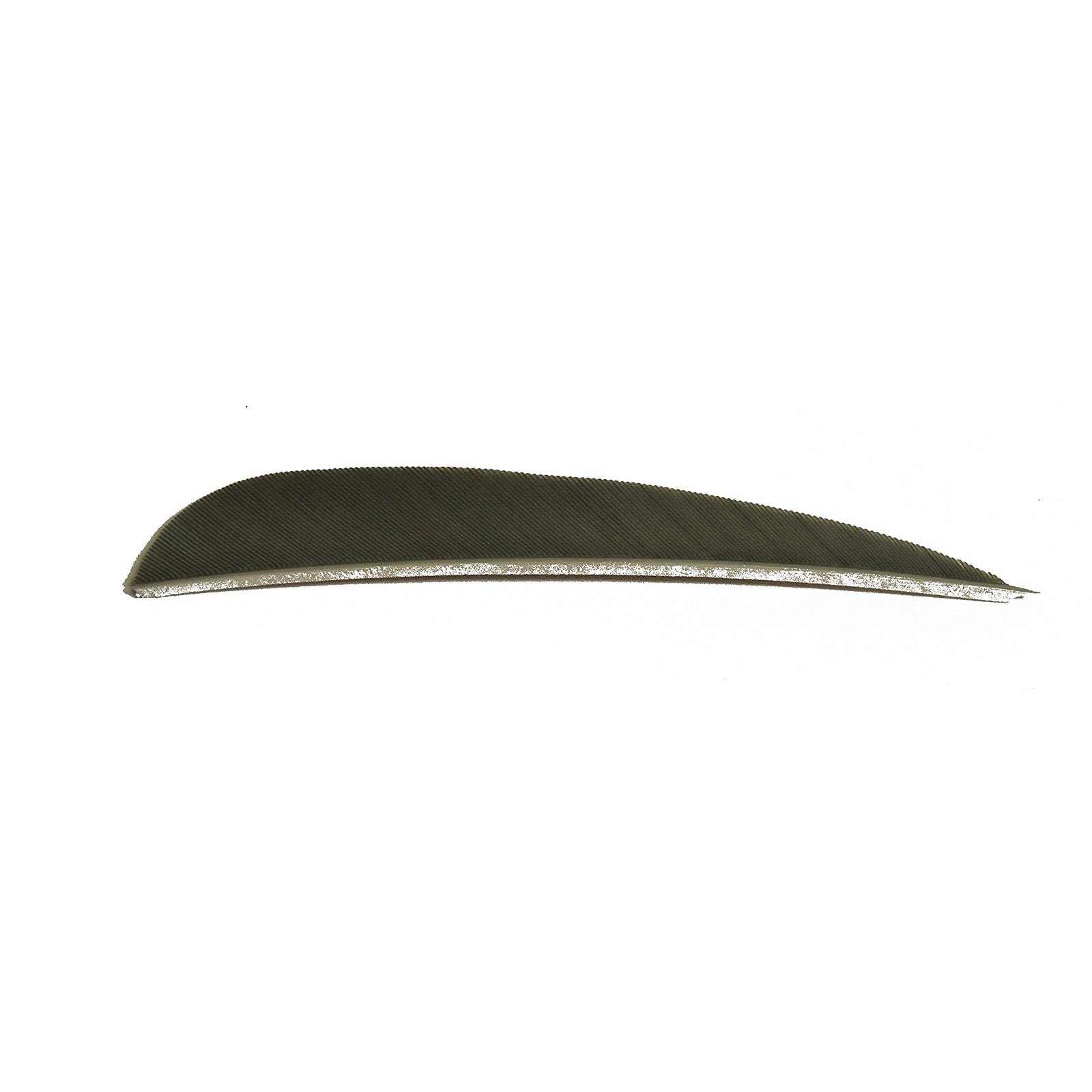 SAS 4-in Parabolic RW Feathers Solid Color Archery Arrow Fletching - 1DZ - Made in US (Black)