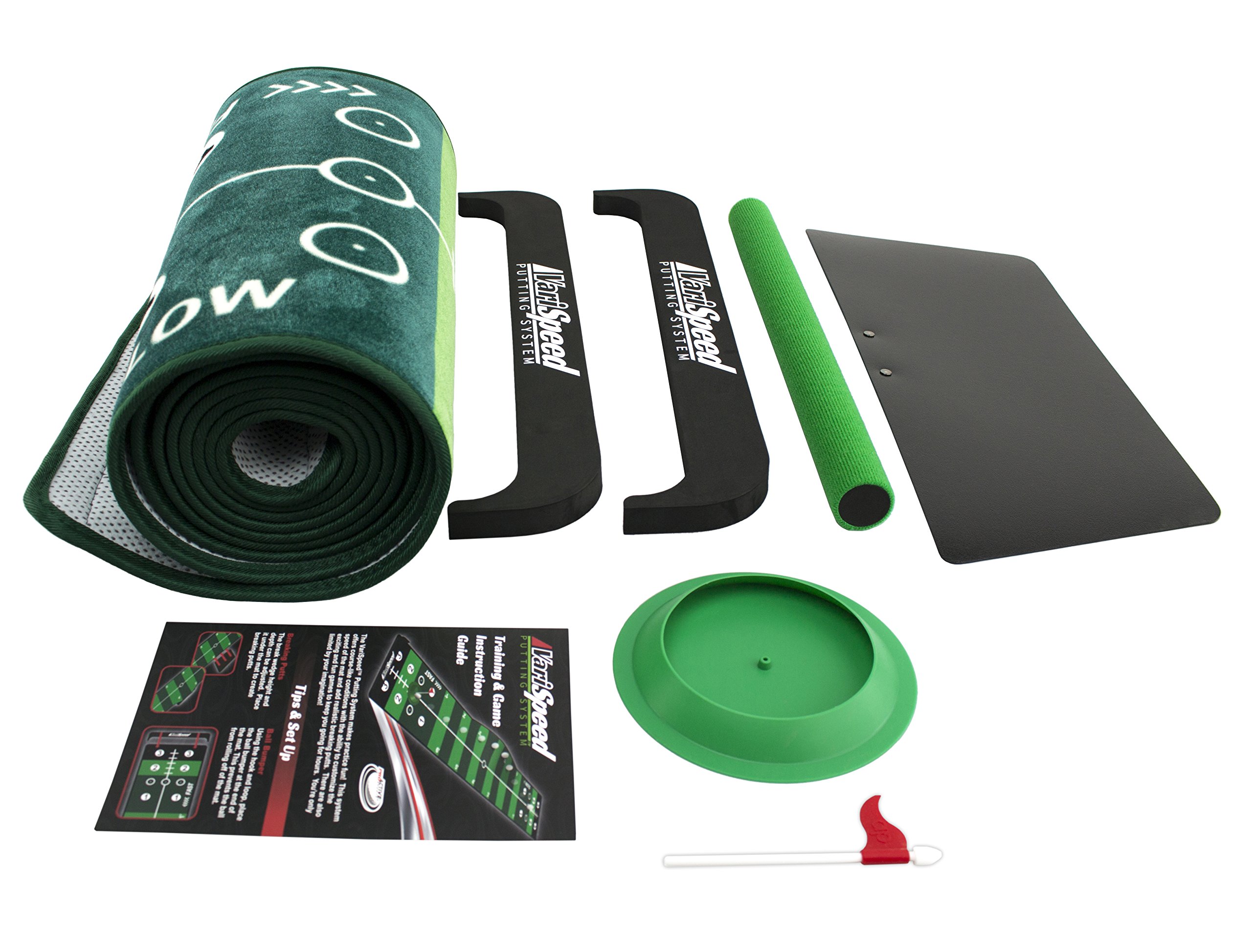 ProActive Sports, VariSpeed Putting System, 10 ft, Mimics Real Putting Green, Loaded with Drills, Training Aid for Indoor or Outdoor, Practice 4 Different Speeds On One Mat