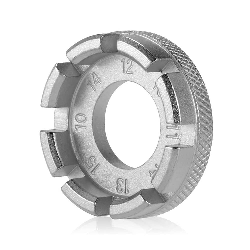 Petoor Bike Spoke Wrench, 40mm Diameter, Silver, Steel