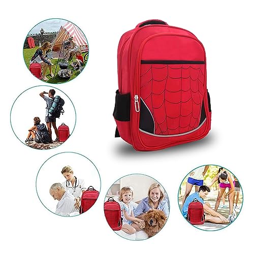 Rafaelle Toddler School Backpack 3D Comic Elementary Student Schoolbag Waterproof Lightweight Kids Bookbags for Boys Girls (L, RED WED)
