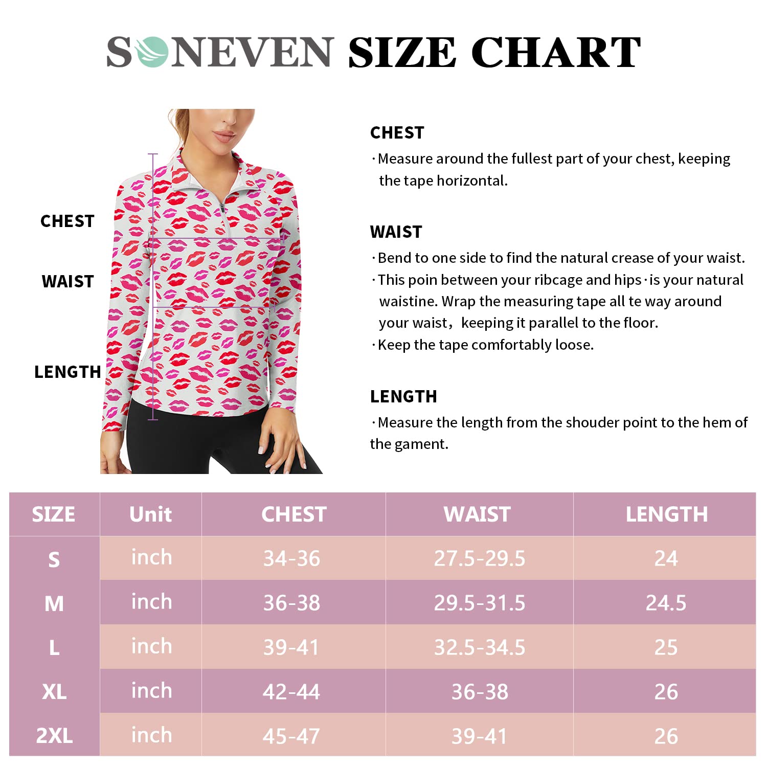 Women's Golf Shirt Long Sleeve 1/4 Zip Pullover Tennis Shirts Running Hiking Outdoor Tops (Print A, S)