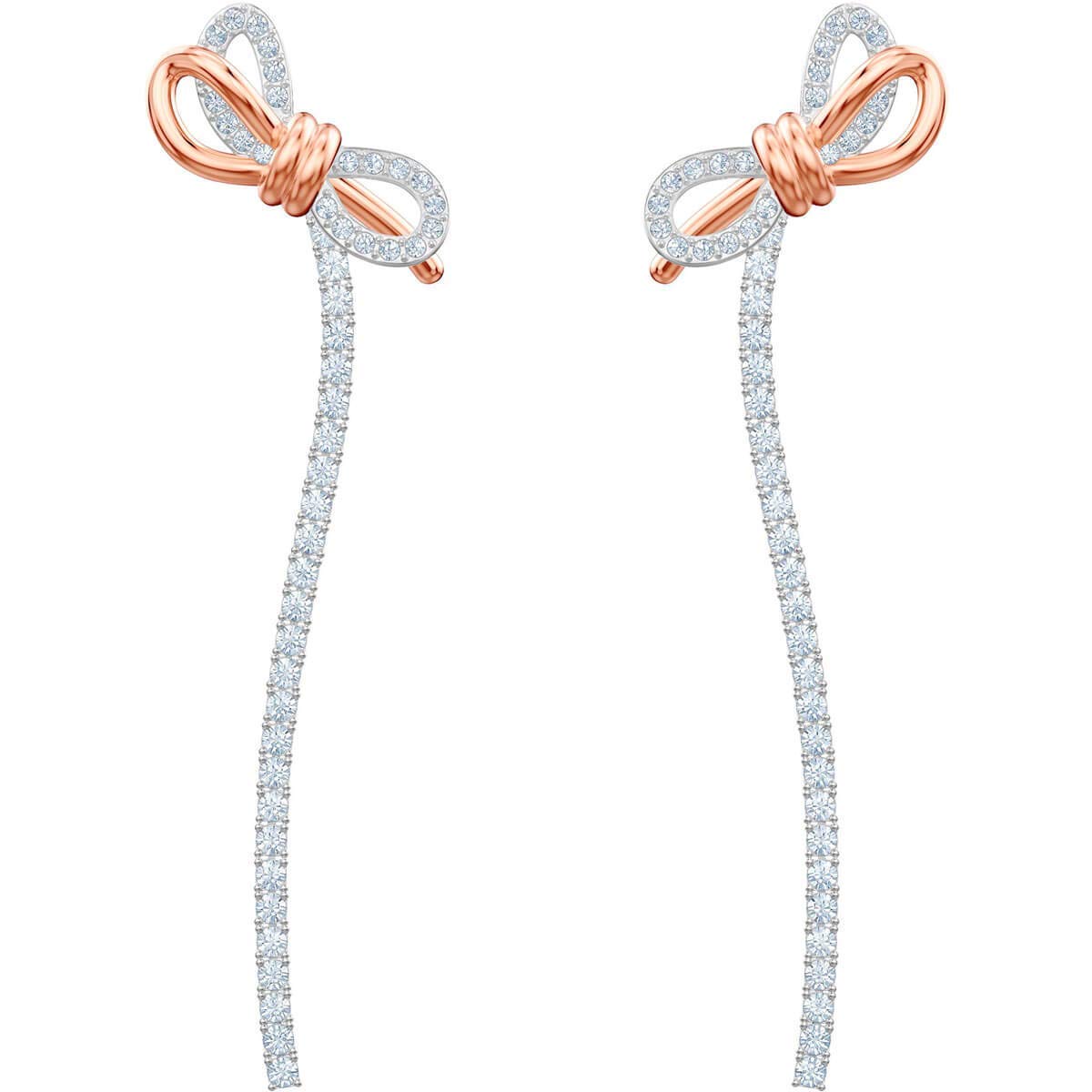 Swarovski Lifelong Bow Pierced Earrings White One Size