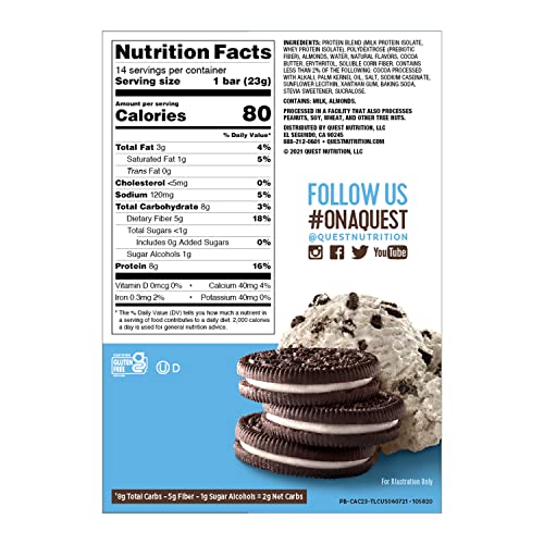 Quest Nutrition Mini Protein Bars Bundle, Chocolate Chip Cookie Dough and Cookies & Cream, High Protein, Low Carb, Keto Friendly, 14 Count Each