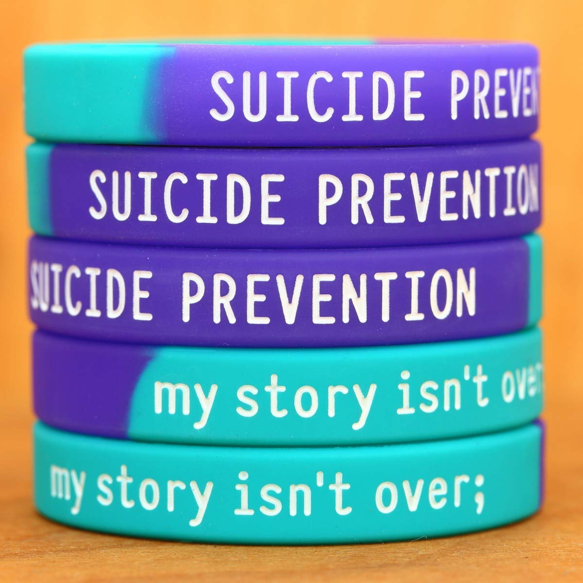 SayitBands Two Hundred (200) Suicide Prevention Wristband Bracelets (200)