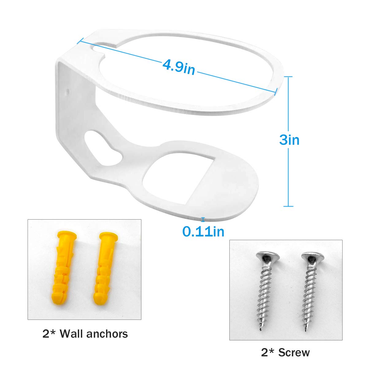 Tp-Link Deco M4 Wall Mount, ALLICAVER Sturdy Metal Made Mount Bracket Compatible with Tp-Link Deco M4 Mesh WiFi. (2 pcs-M4)