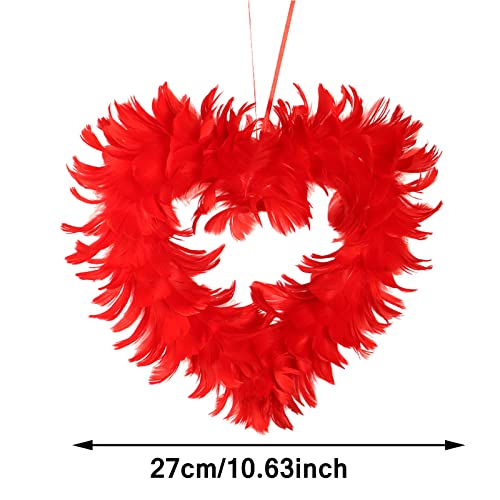 Valentine's Day Ornaments Gift Garland Pendant Decoration Crystal Christmas (Red, One Size)