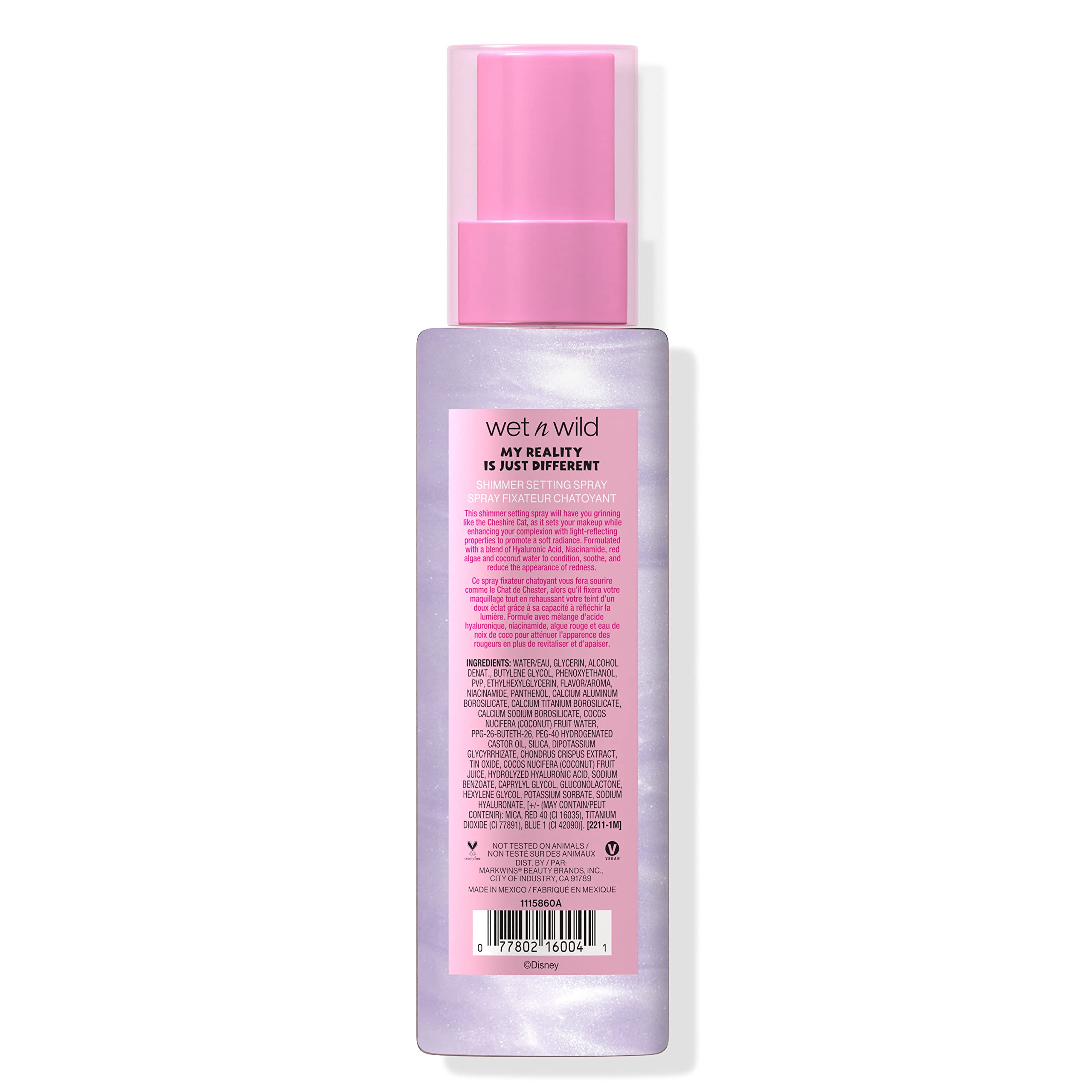 wet n wild My Reality Is Just Different Shimmer Setting Spray Alice In Wonderland Collection