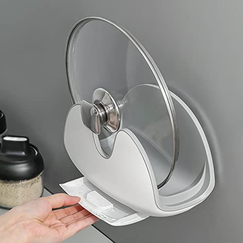 SEYFI Kitchen Shelves,U-Shaped Slot Pot Lid Rack, Bakeware Pot Lid Holder Organizer, Plastic Lid Stand, for Spatulas, Spoons, Cutting Boards, Wall Mounted
