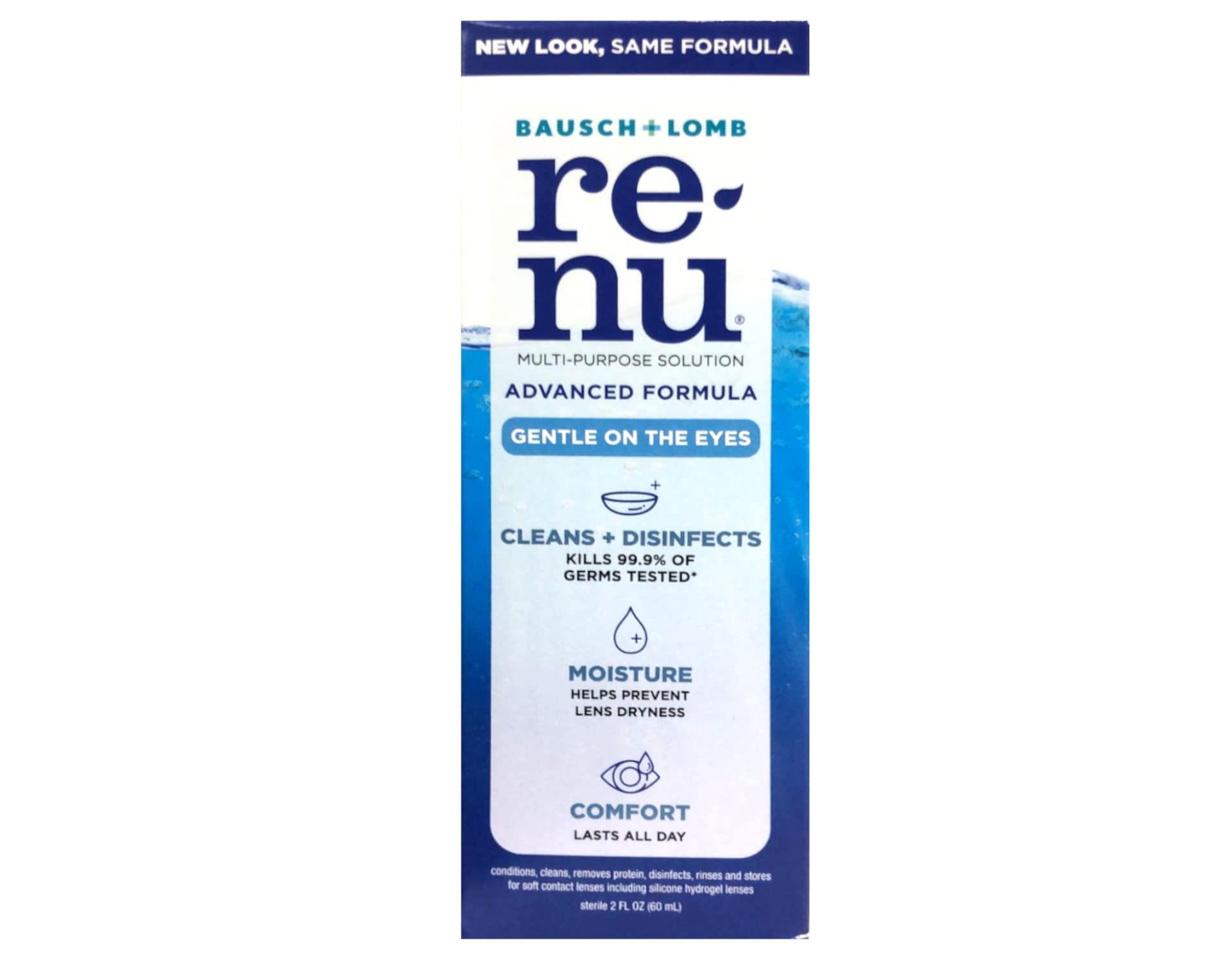 Renu Multi-Purpose Contact Lens Solution Travel Size,2 Fl Oz (Pack of 3)